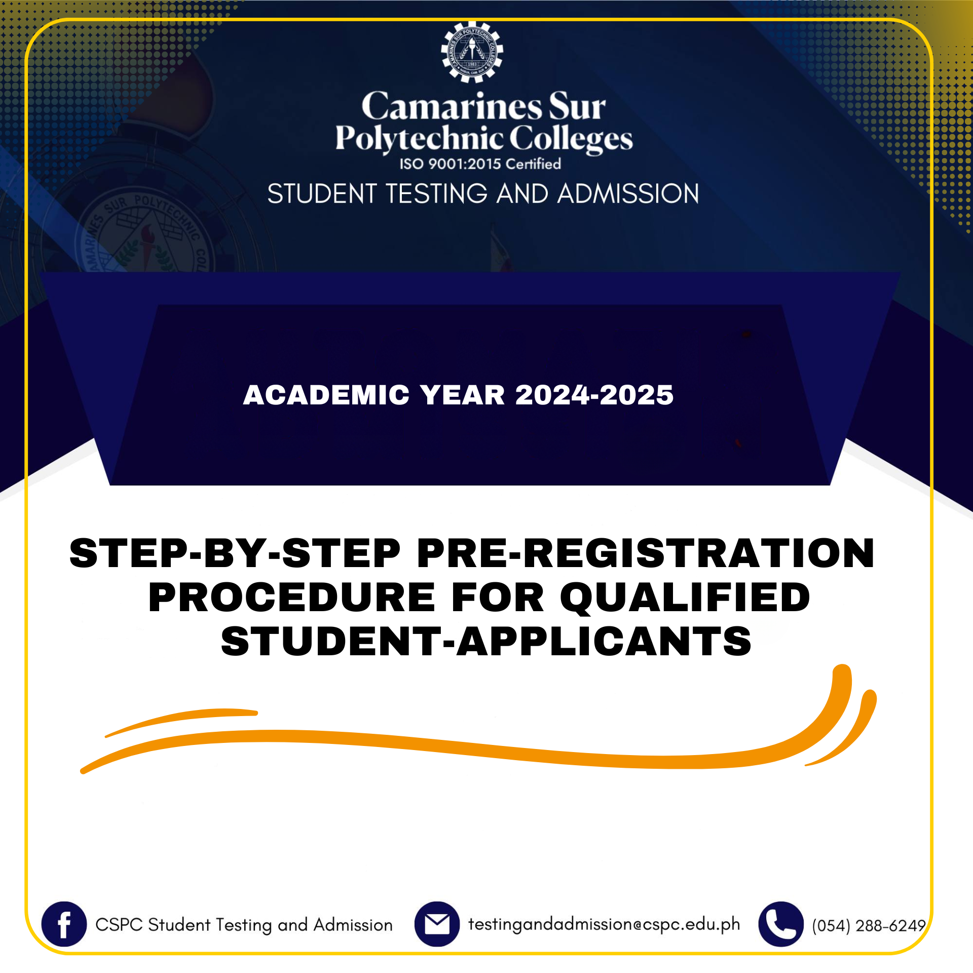 STEP-BY-STEP PRE-REGISTRATION PROCEDURE FOR QUALIFIED STUDENT ...