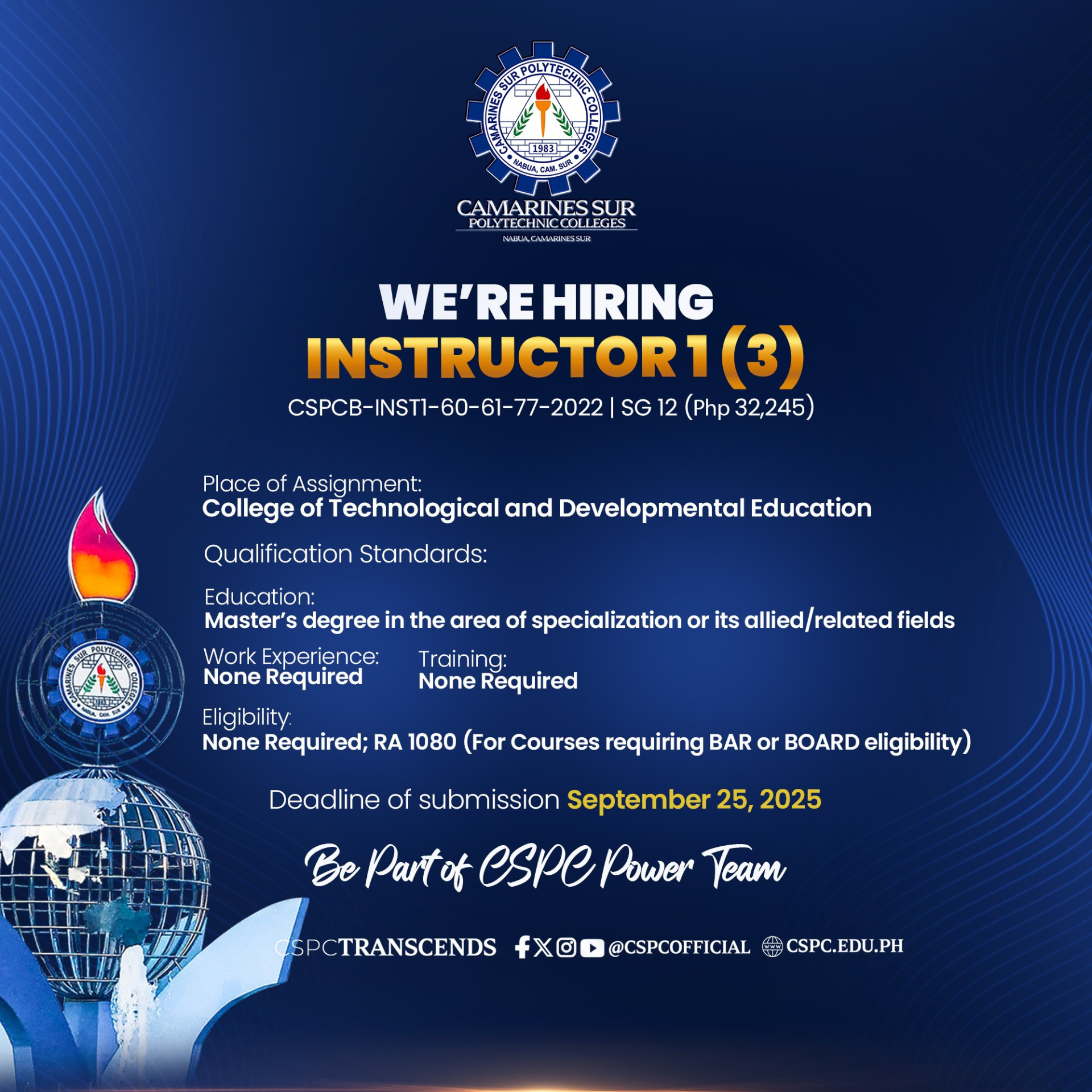 College of Technological and Developmental Education - Camarines Sur ...
